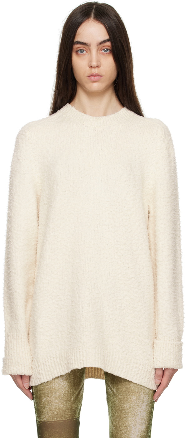 Maison Margiela Off-White Pilling Sweater Maison Margiela