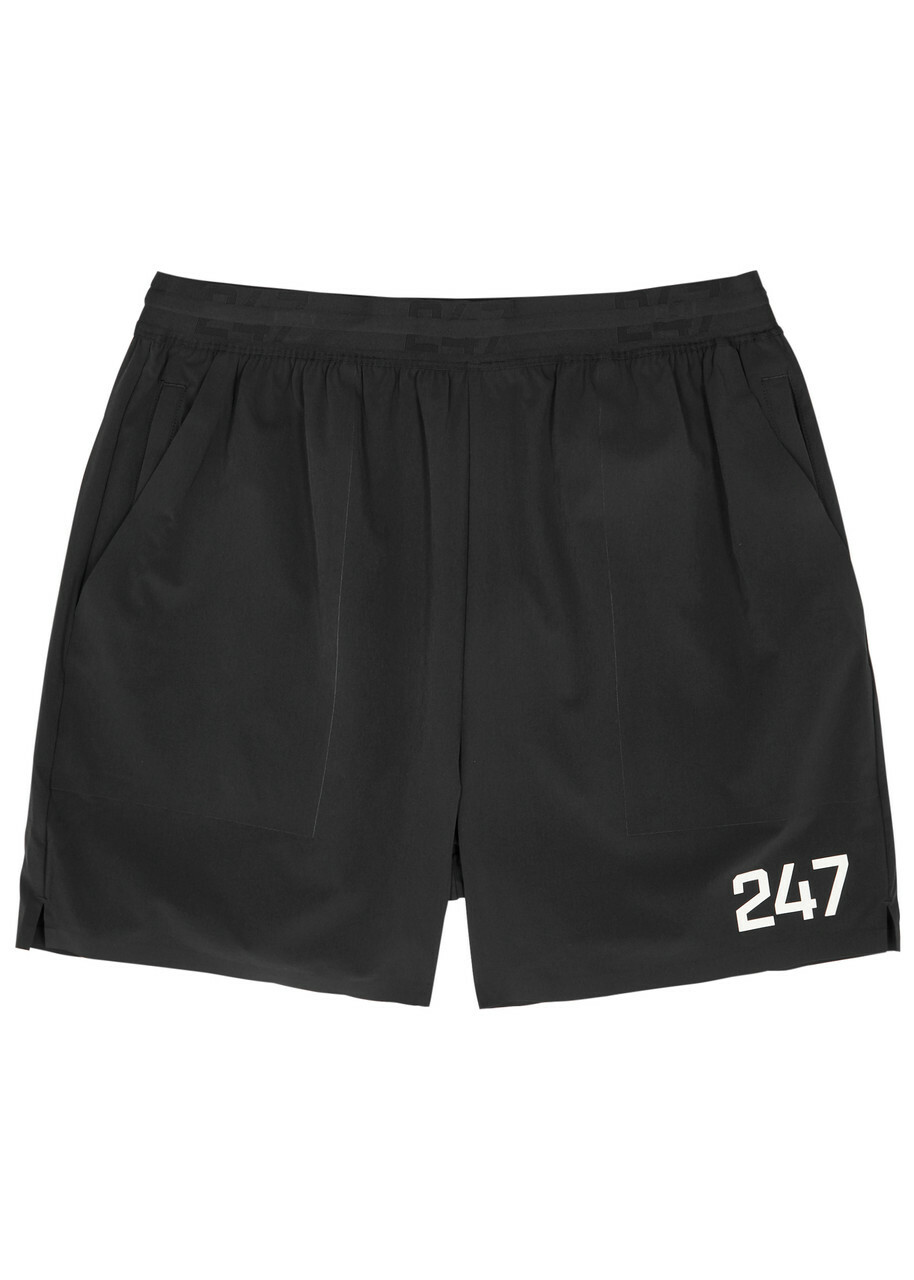 Represent 247 Printed Stretch-nylon Shorts Black Represent