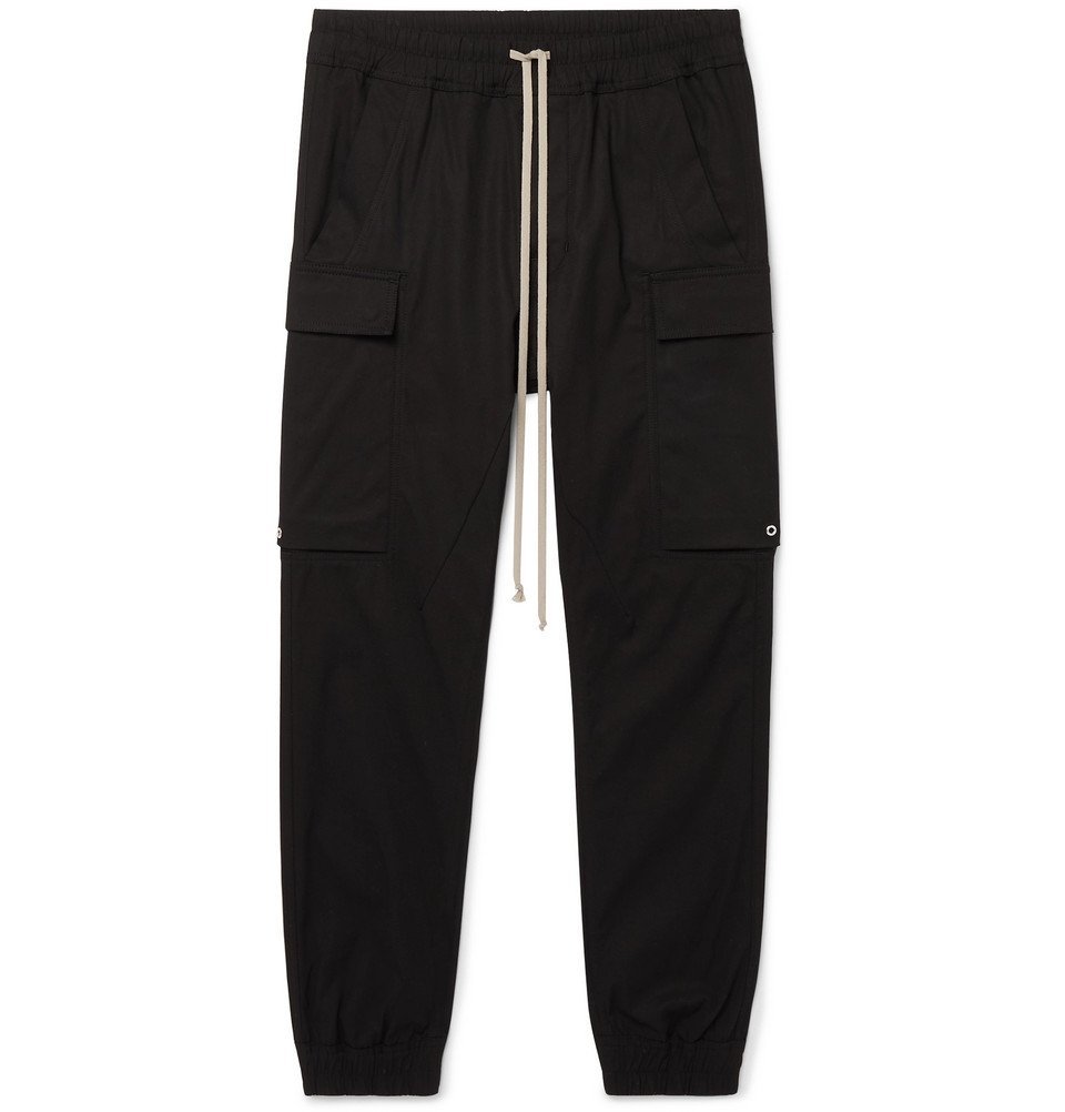 Rick Owens - Skinny-Fit Cotton Cargo Sweatpant - Men - Black Rick Owens