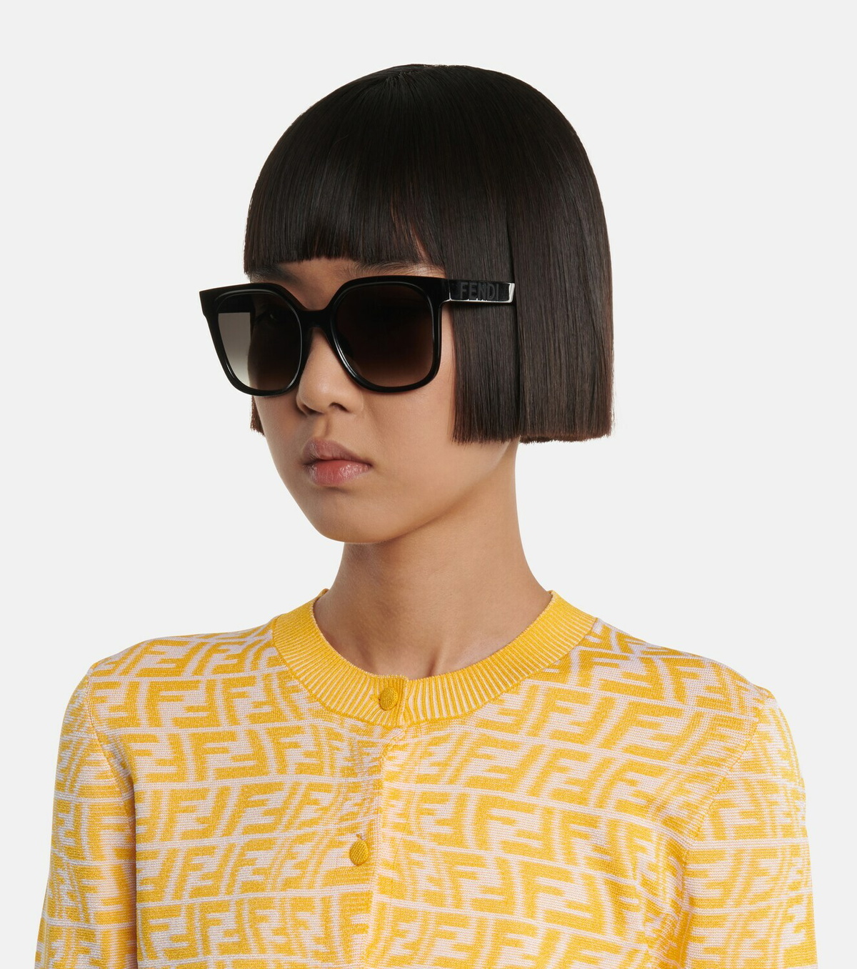 Fendi Lettering square sunglasses Fendi