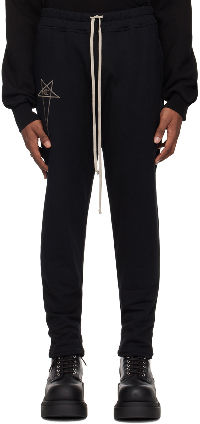 Rick Owens Black Champion Edition Sweatpants Rick Owens