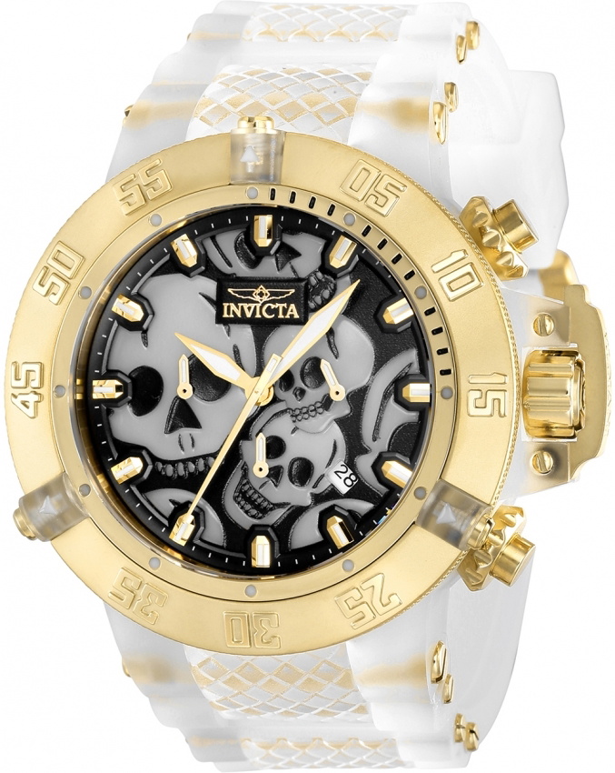 Invicta Subaqua Zager Exclusive Chronograph Quartz Black Dial Skull ...