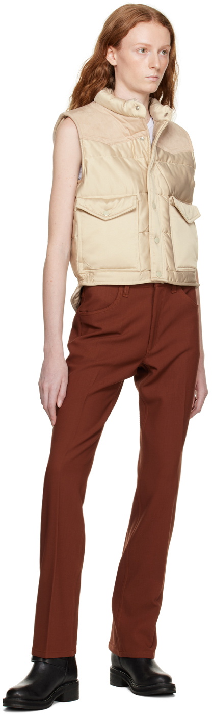 rag & bone Taupe Erica Puffer Vest Rag and Bone