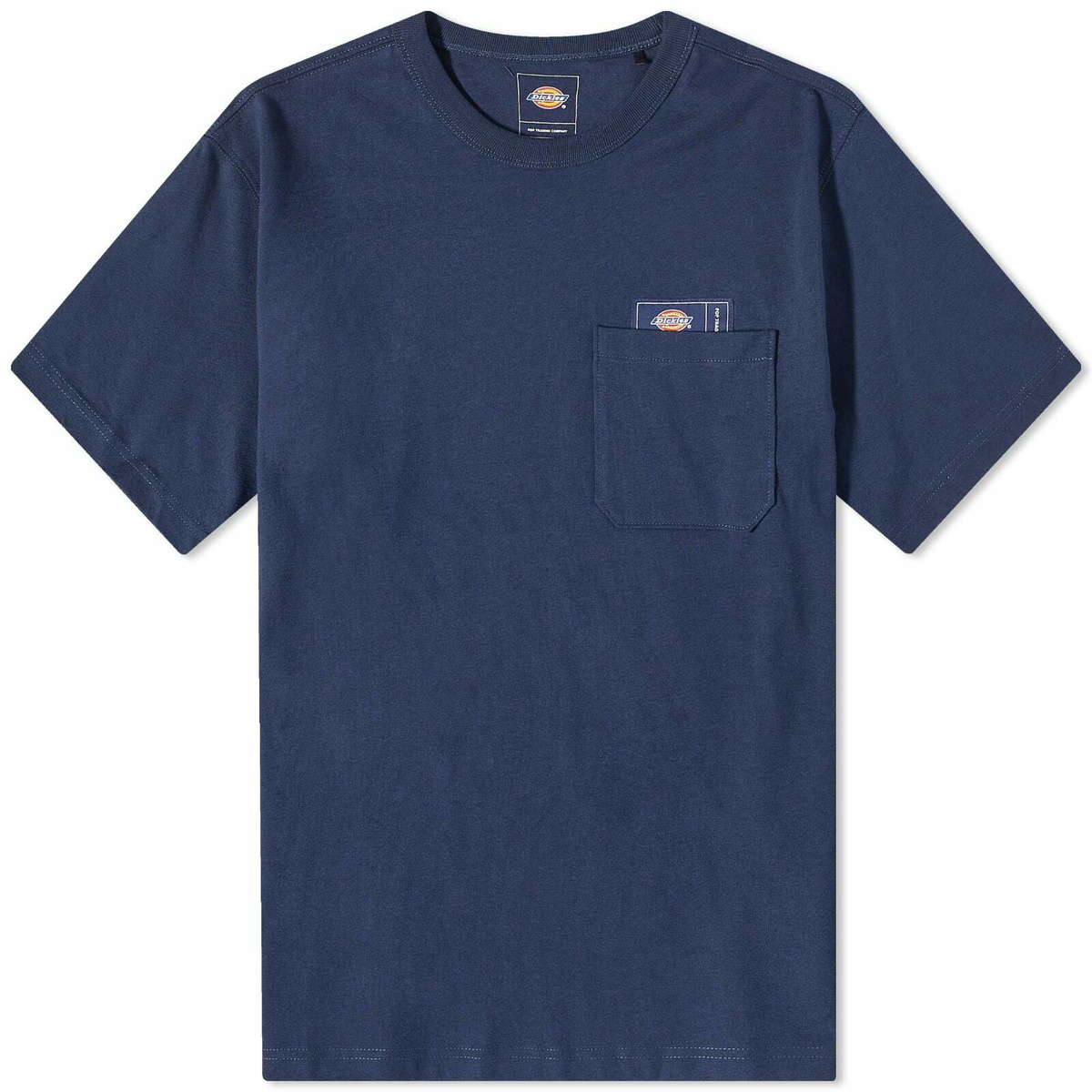 Dickies x POP Trading Company Pocket T-Shirt in Navy Blue Dickies Construct