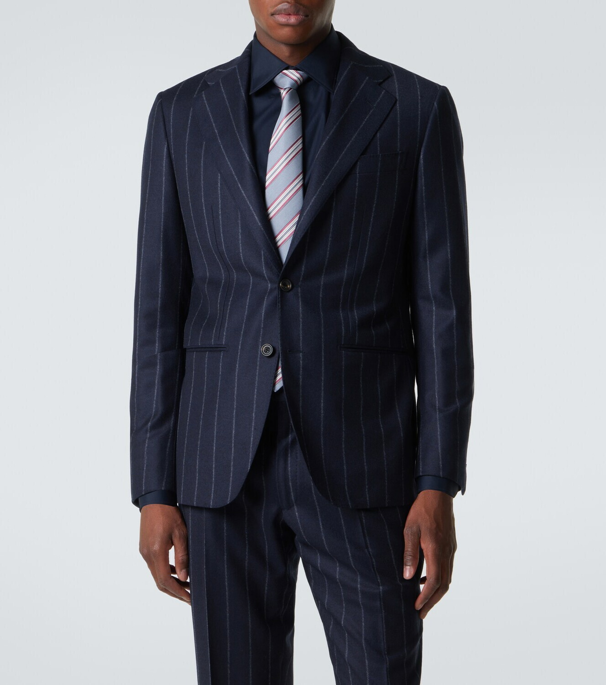 Thom Sweeney Pinstripe wool and cashmere suit Thom Sweeney