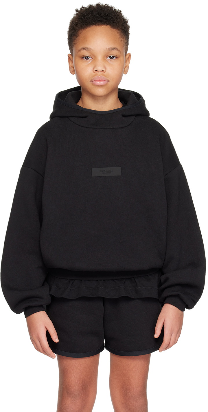 Fear of God ESSENTIALS Kids Black Patch Hoodie Fear Of God Essentials