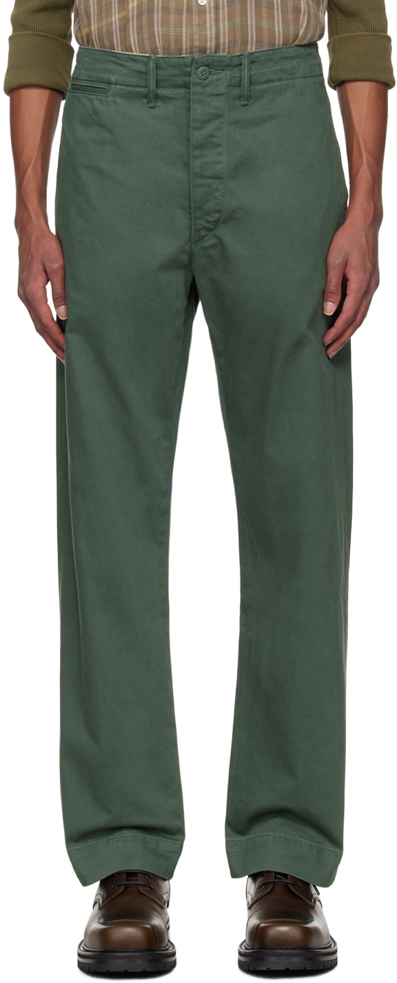 RRL Green Twill Field Trousers RRL