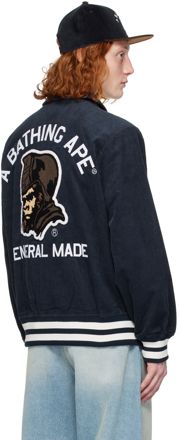BAPE Navy General Bomber Jacket A Bathing Ape