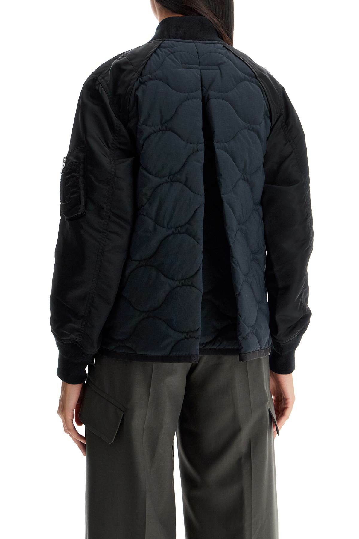 SACAI hybrid nylon and ripstop jacket Black Sacai