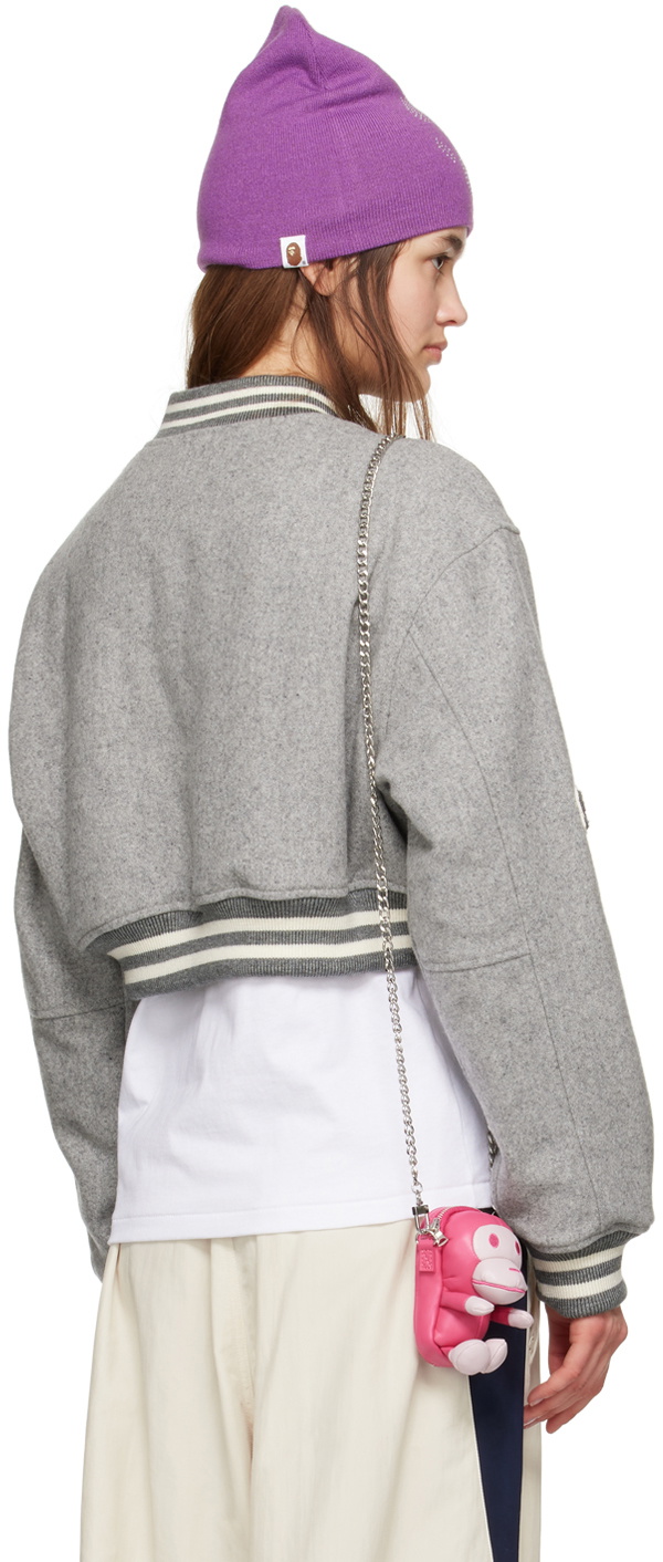 BAPE Gray BAPE STA Bomber Jacket A Bathing Ape