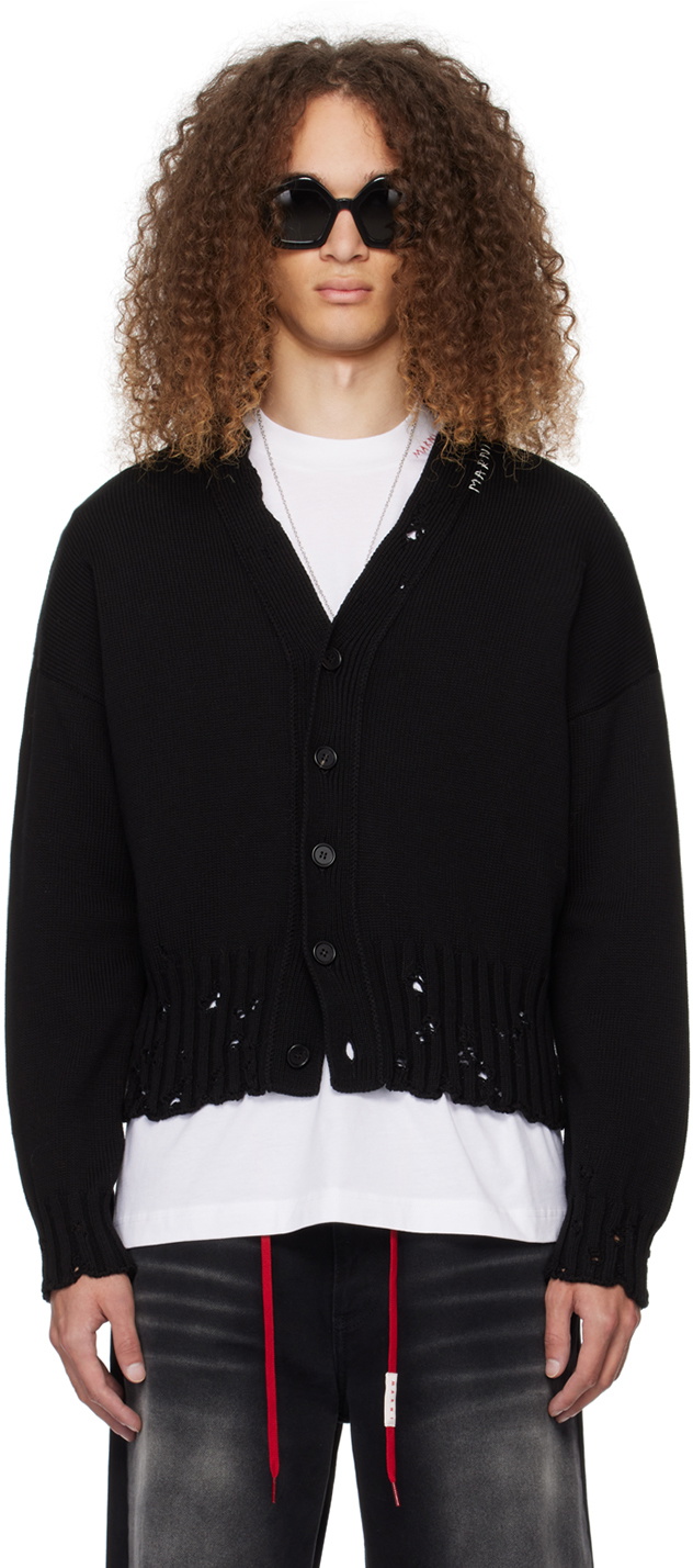 Marni Black Dishevelled Cardigan Marni
