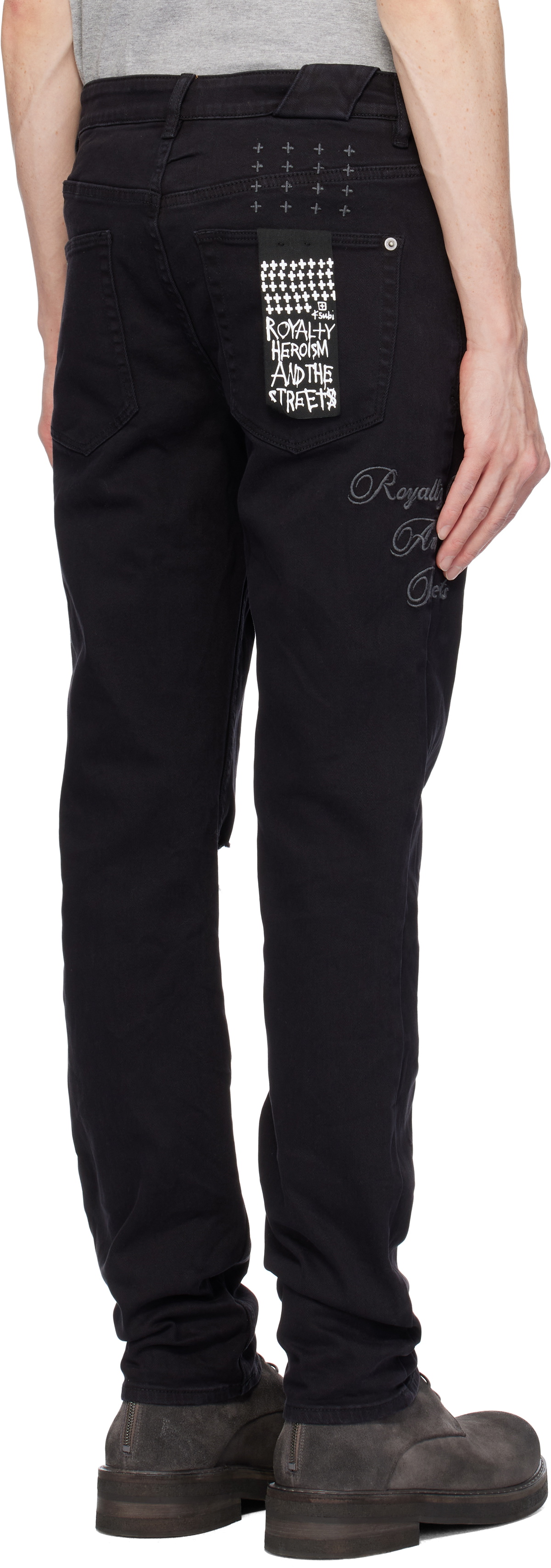 Ksubi Black Chitch Ghosted Lock Up Jeans Ksubi