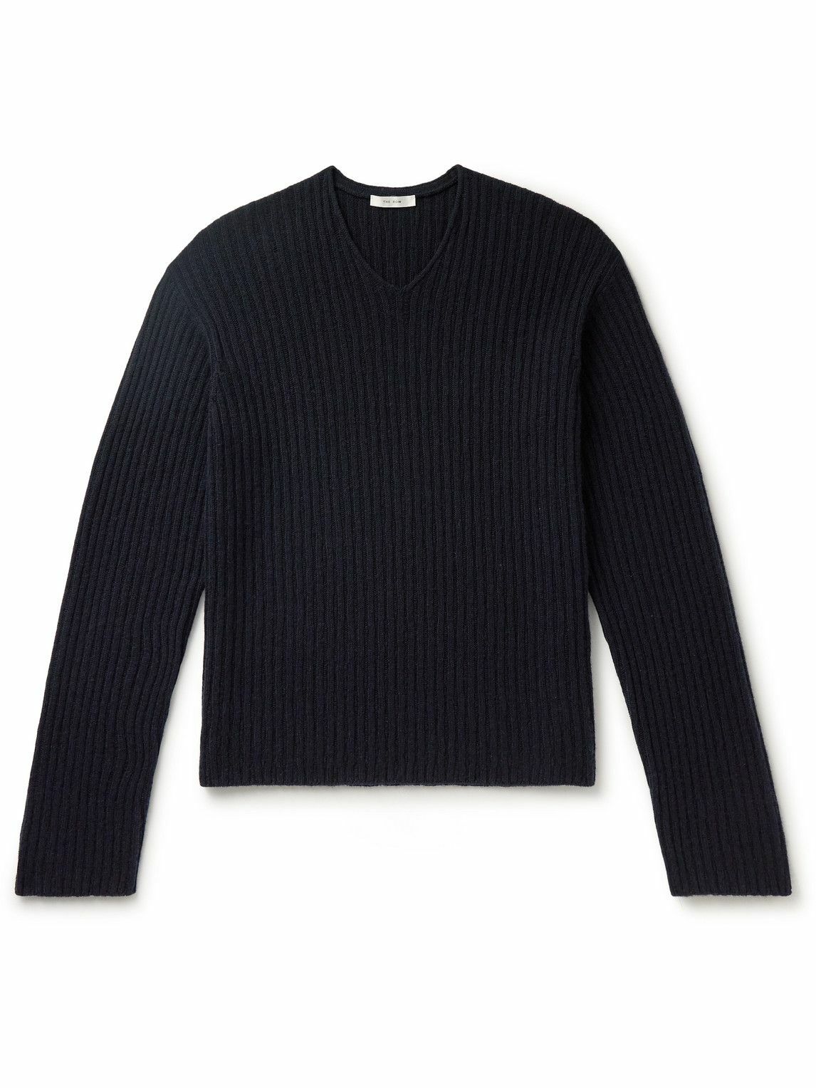 The Row - Gustave Ribbed Cashmere Sweater - Blue The Row