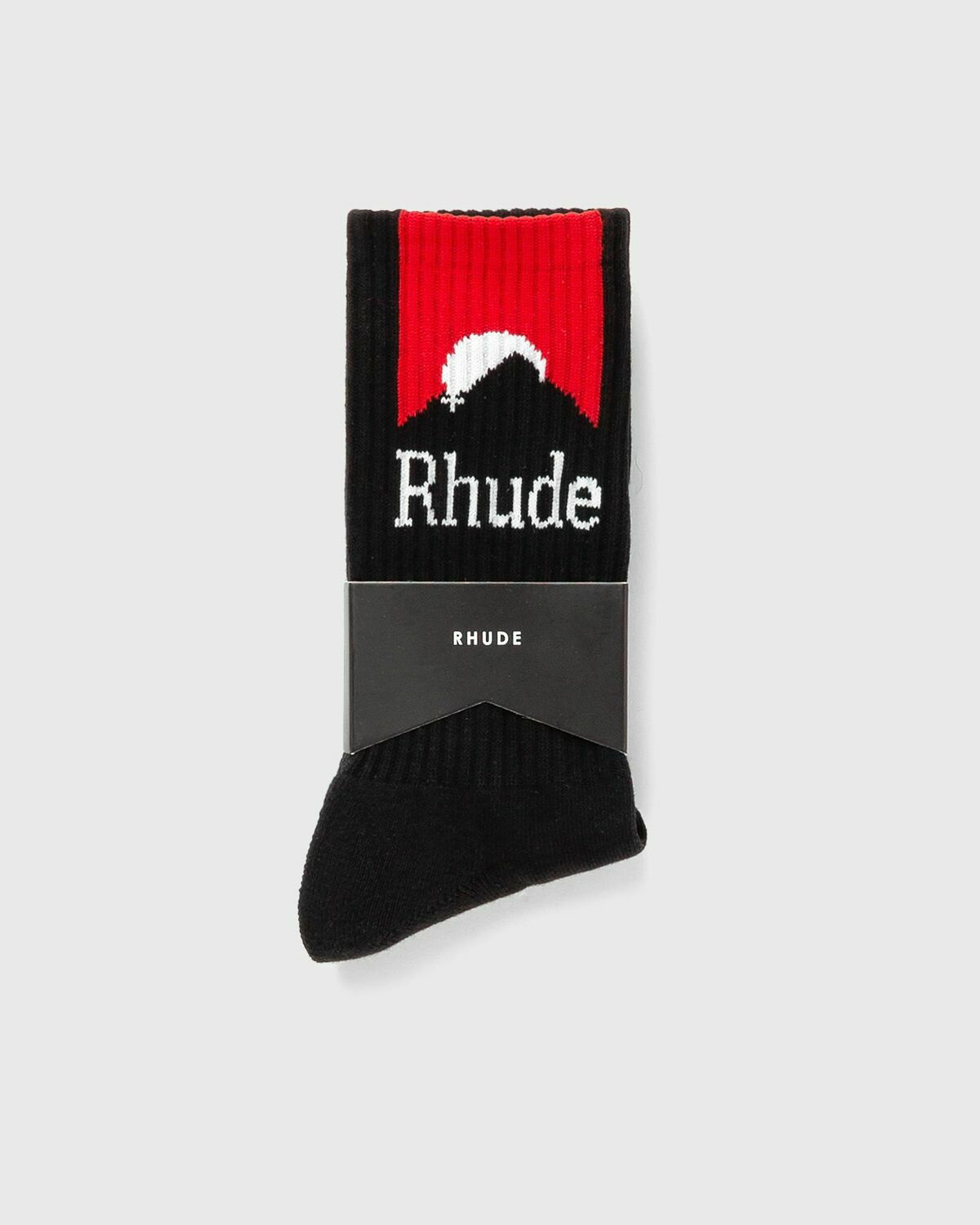 Rhude Moonlight Sport Sock Black/Red - Mens - Socks Rhude