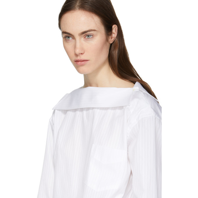 Toga Blue Altered Collar Shirt Toga Pulla