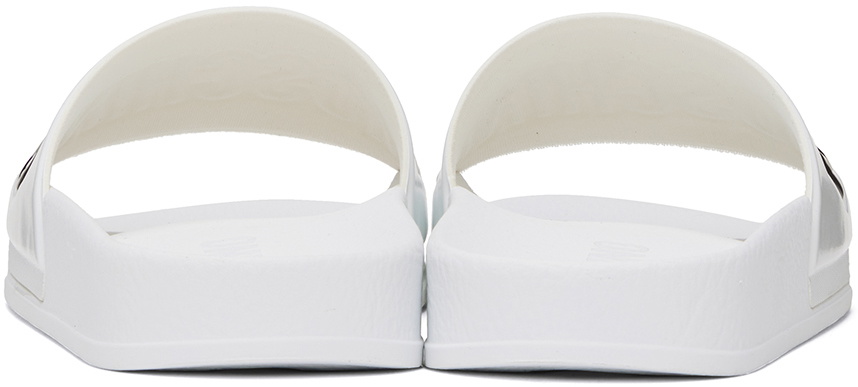 Moschino White Pool Slides Moschino