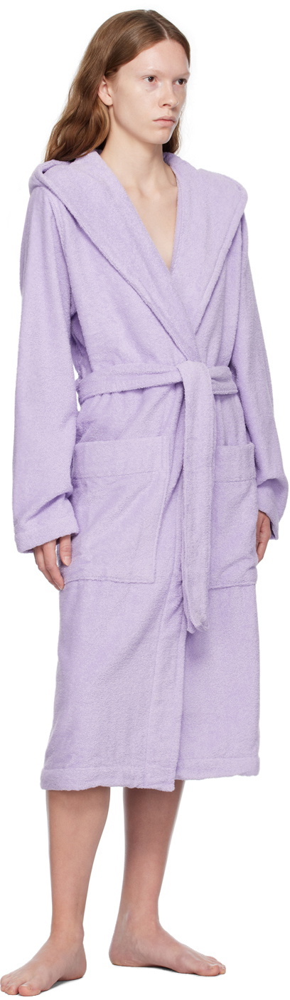 Tekla Purple Hooded Bathrobe Tekla Fabrics