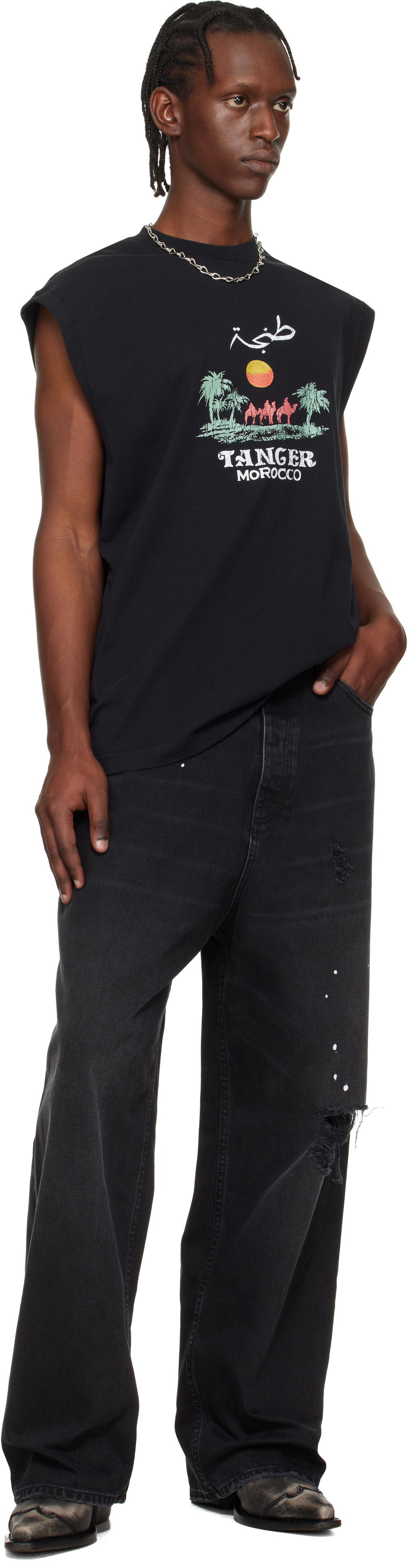 VETEMENTS Black Ripped Jeans Vetements