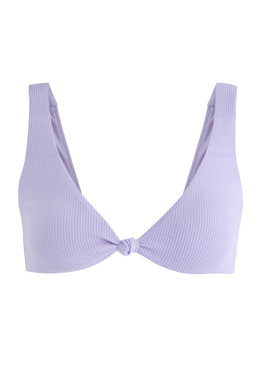 Melissa Odabash Ibiza Ribbed Bikini top Lilac Melissa Odabash