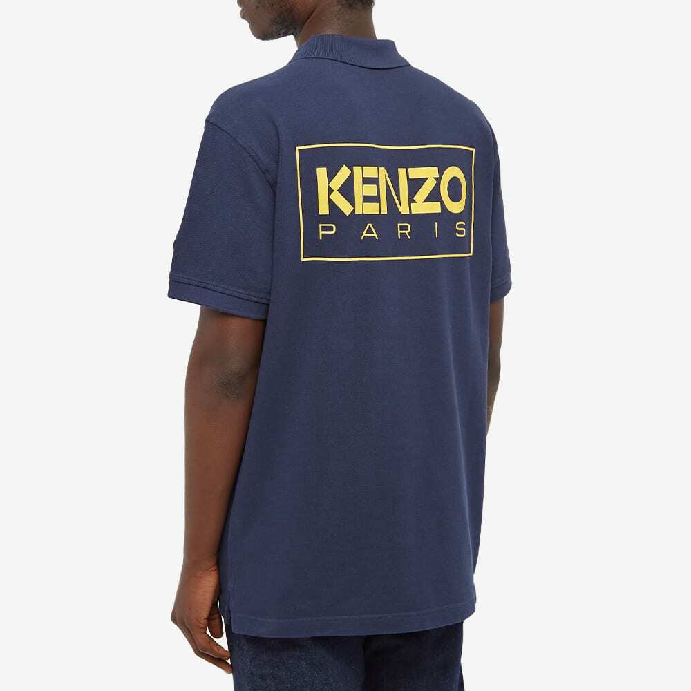 Kenzo Paris Men's Kenzo Back Logo Polo Shirt in Midnight Blue Kenzo