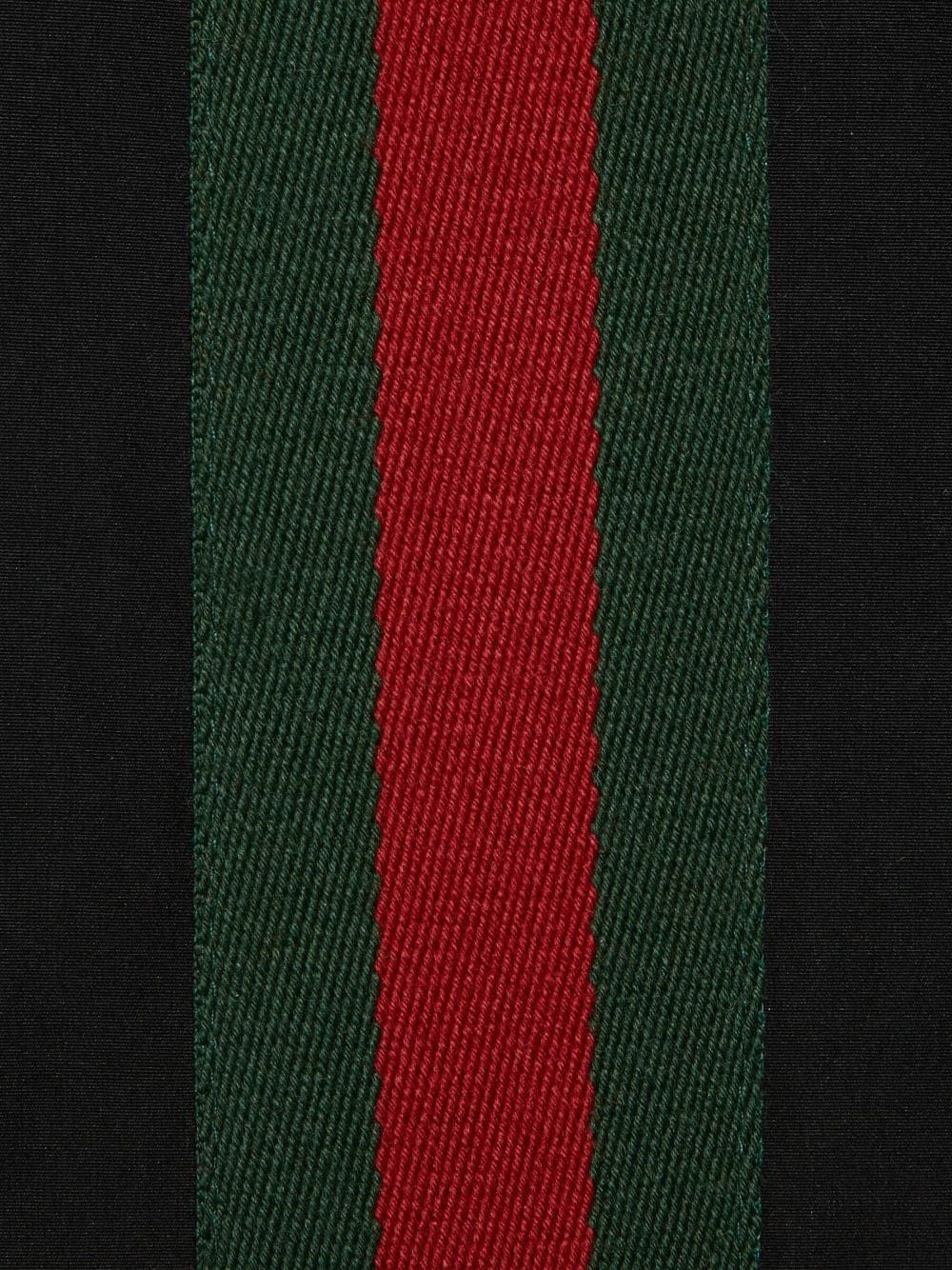 GUCCI - Web Detail Cotton Hoodie Gucci