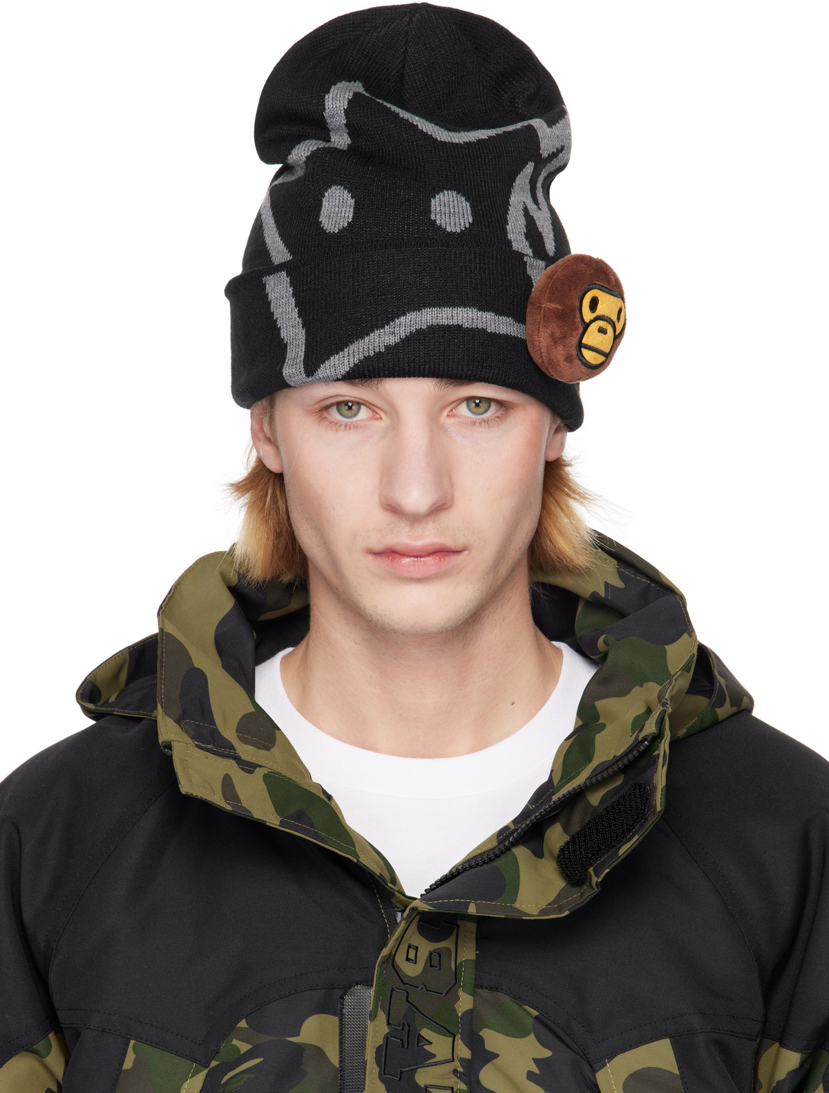 BAPE Black Knit Baby Milo Beanie A Bathing Ape