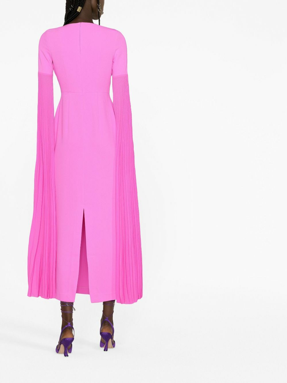 Solace London Pink Cape-Effect Gown Solace London