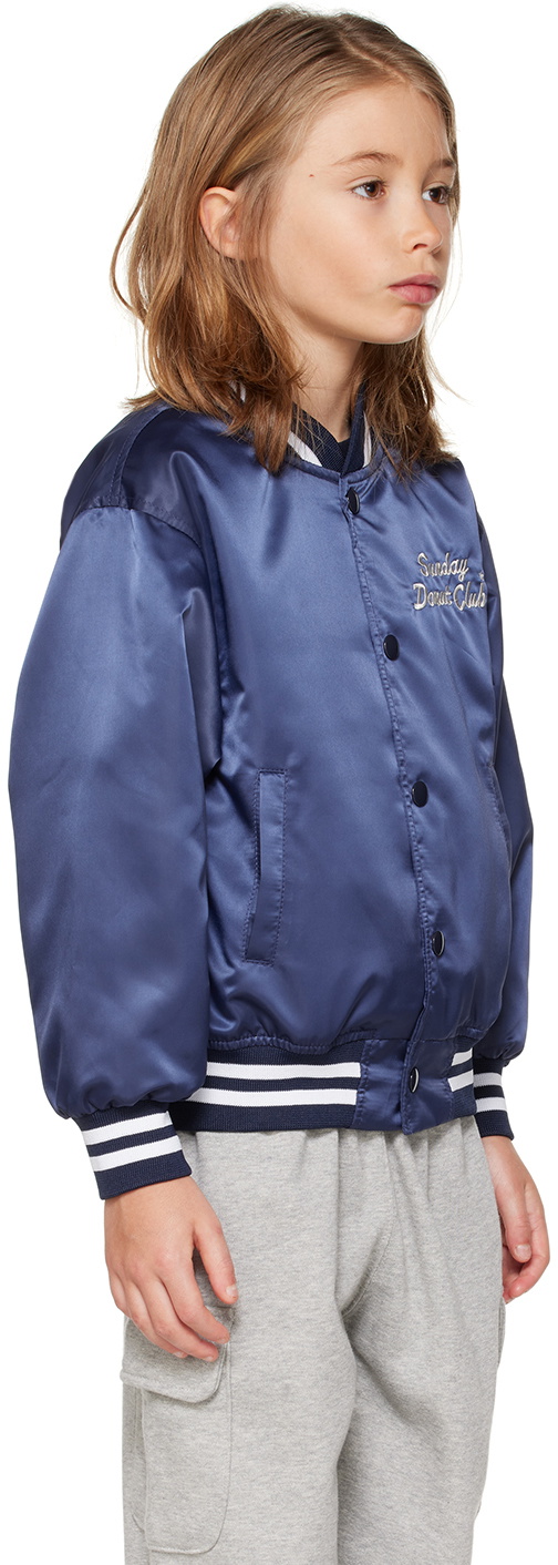 SUNDAY DONUT CLUB® Kids Navy Embroidered Jacket