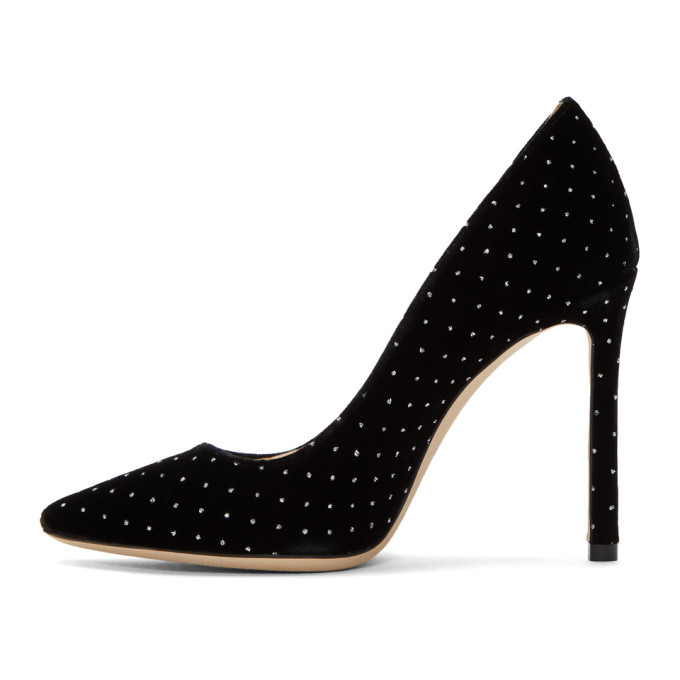 Jimmy Choo Black Spotted Romy 100 Heels Jimmy Choo