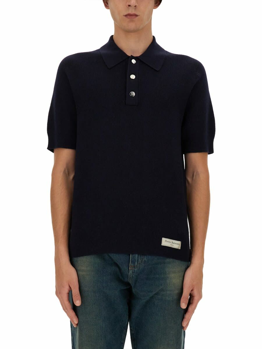 Balmain Merino Wool Polo Shirt Balmain