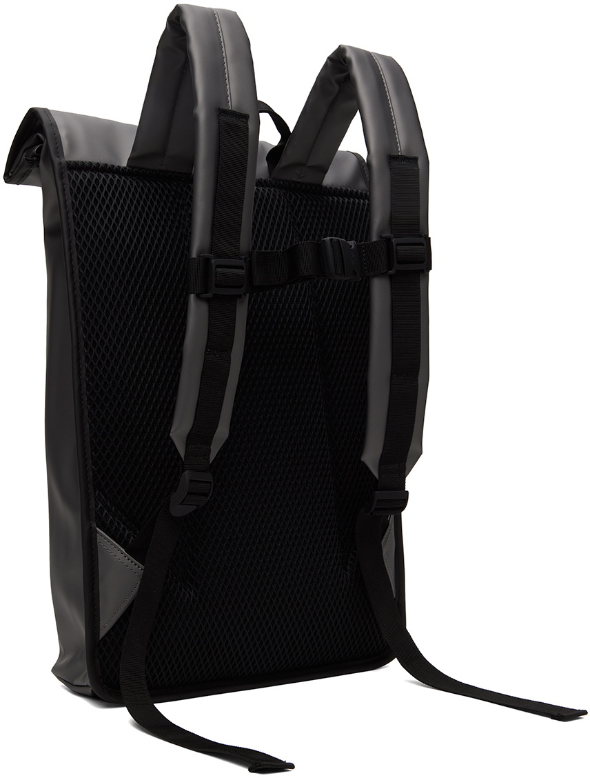 RAINS Gray Rolltop Backpack Rains