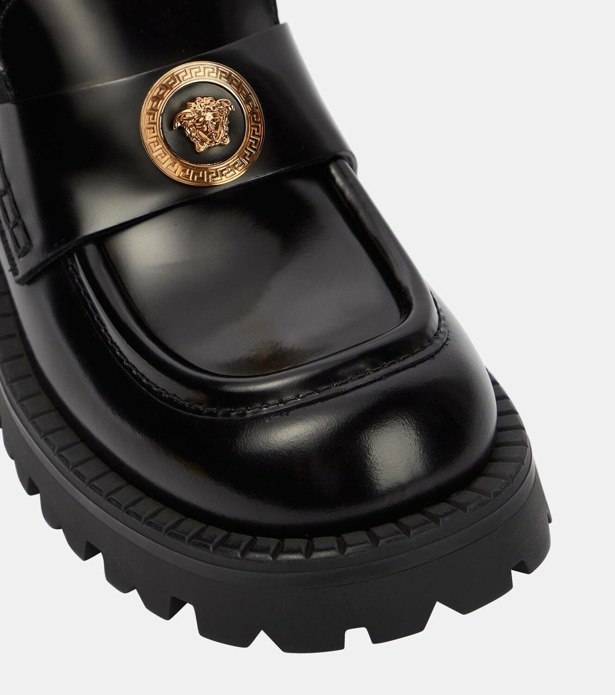 Versace Medusa leather platform loafers Versace