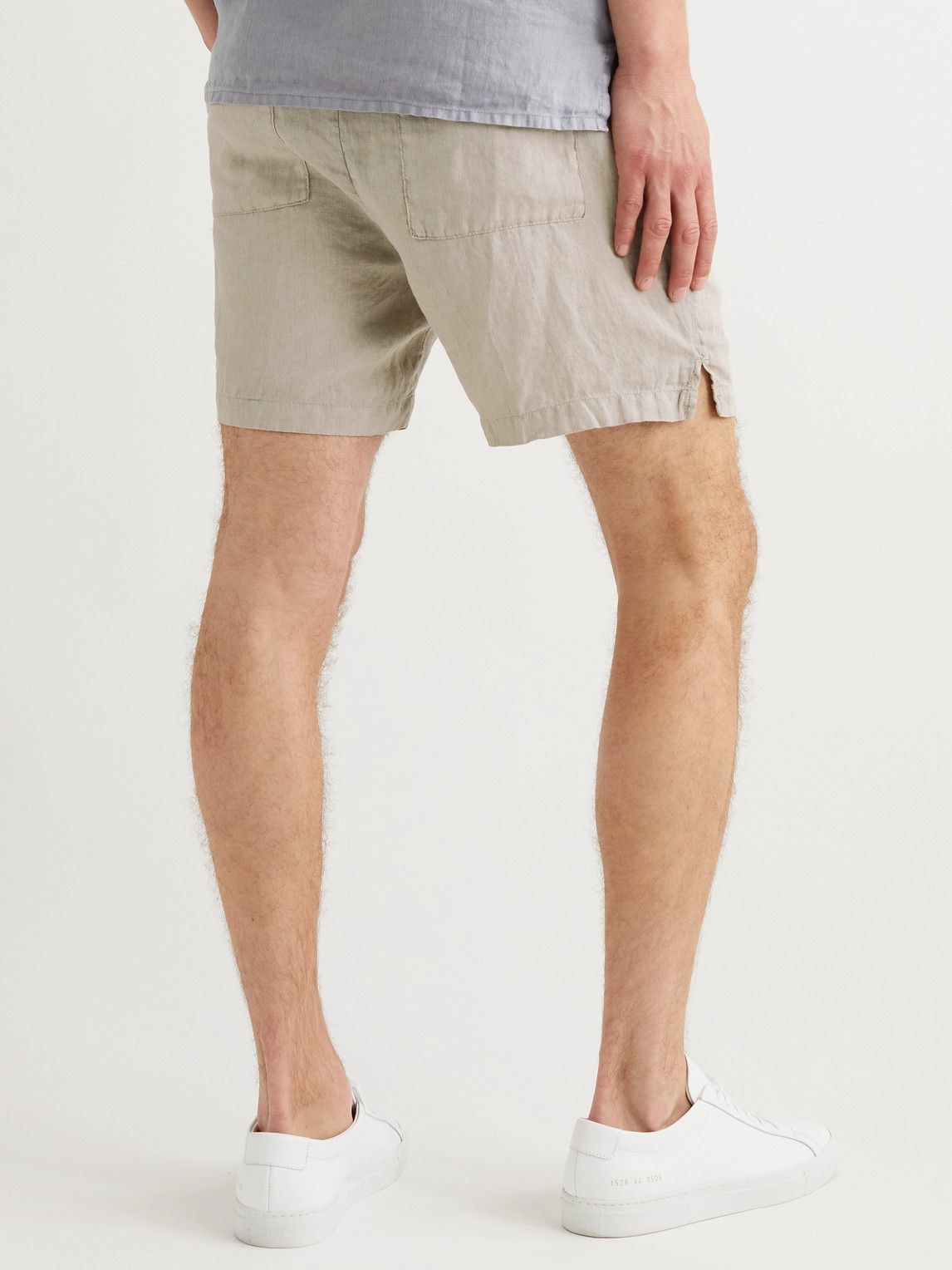 James Perse - Linen Drawstring Shorts - Gray James Perse