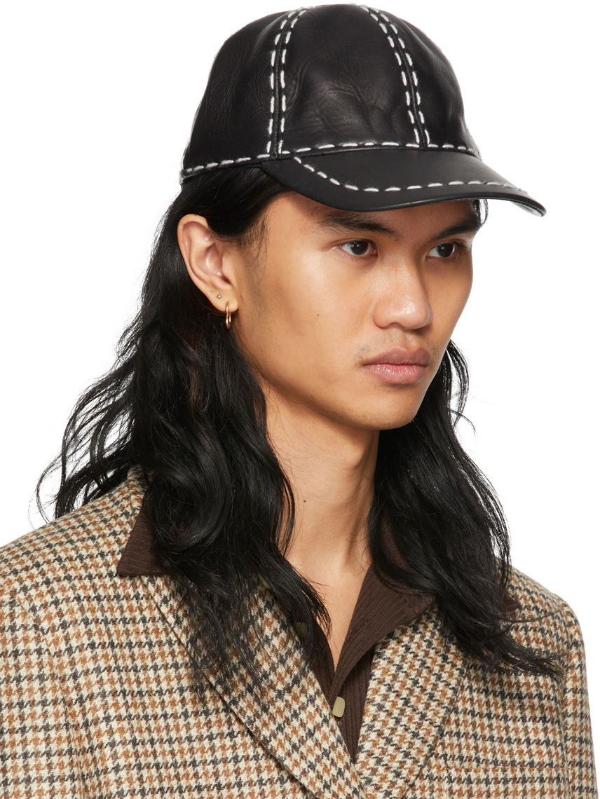 Tanner Fletcher Black Embroidered Nelson Cap Tanner Fletcher
