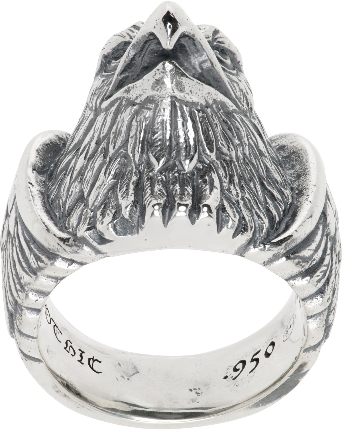 YOHJI YAMAMOTO Silver Eagle Head Ring Yohji Yamamoto