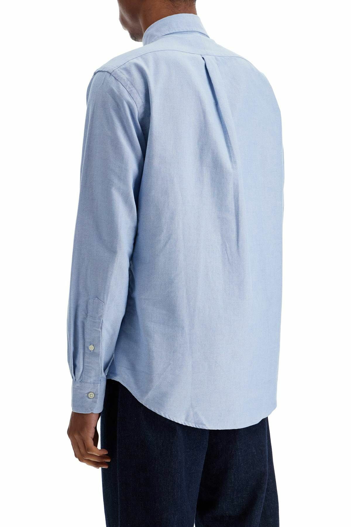 POLO RALPH LAUREN light blue cotton shirt with embroidered pocket Blue ...