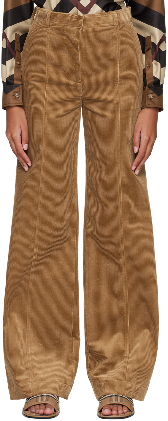 Burberry Brown Wide-Leg Trousers Burberry