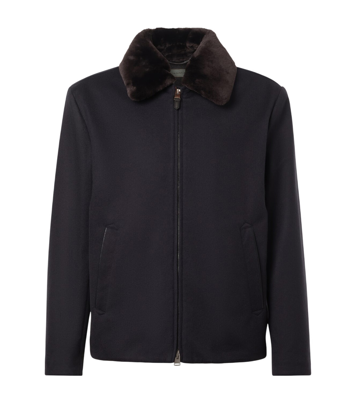 Canali Shearling-trimmed cashmere jacket Canali
