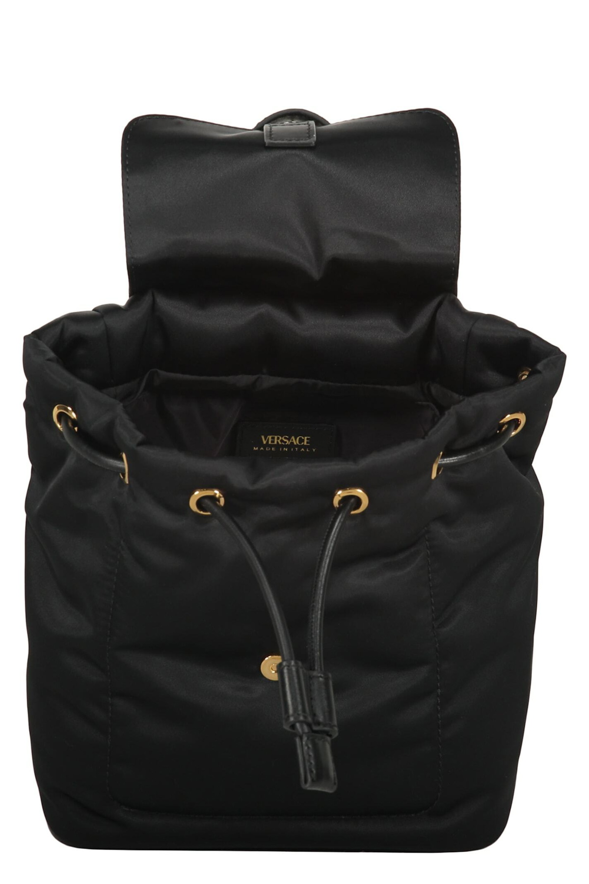 Versace Logo Detail Nylon Backpack Versace
