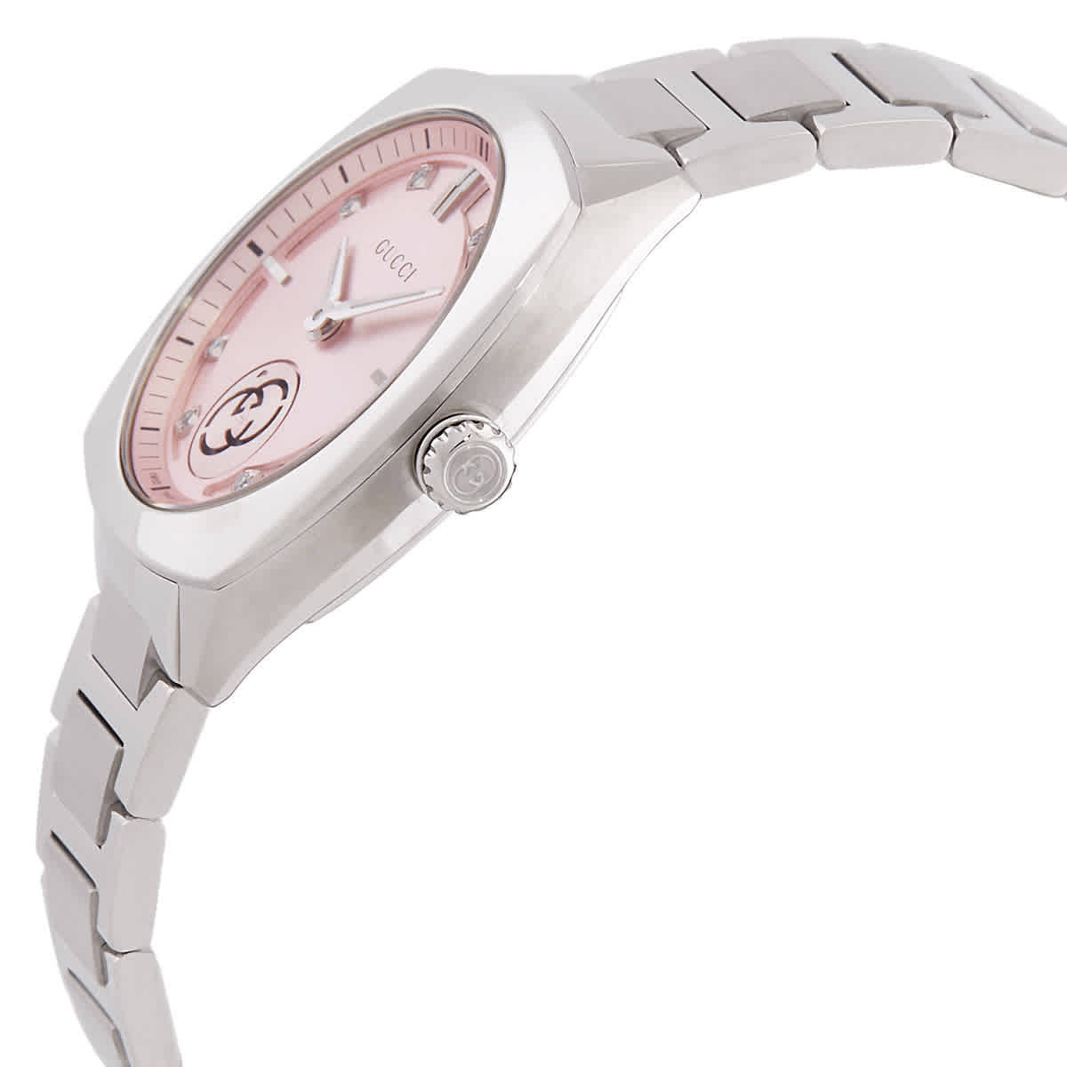 Gucci Interlocking G Quartz Pink Dial Ladies Watch YA142511 Gucci
