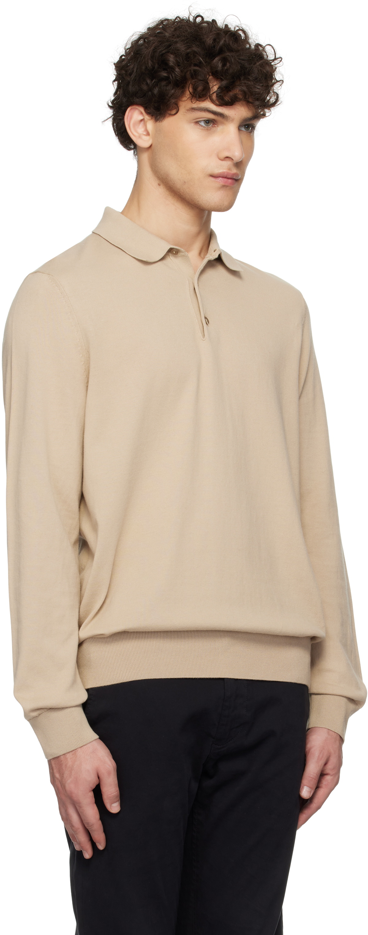 BOSS Beige Regular-Fit Polo BOSS