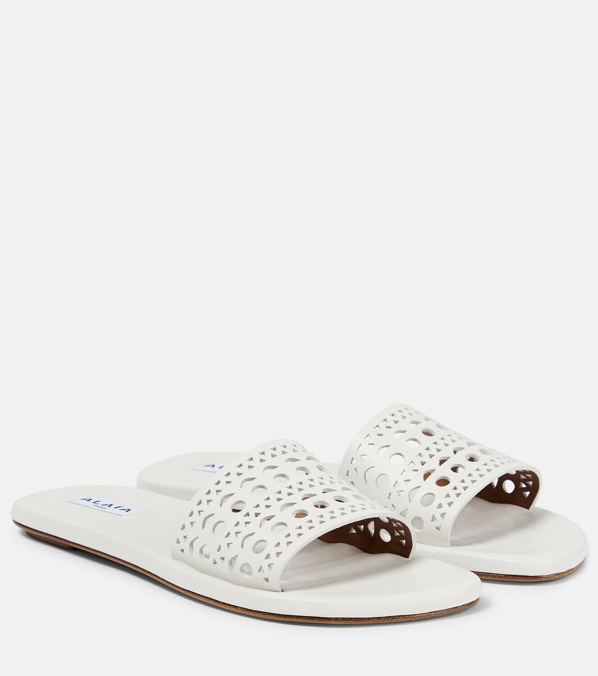 Alaïa Laser-cut leather mules ALAÏA