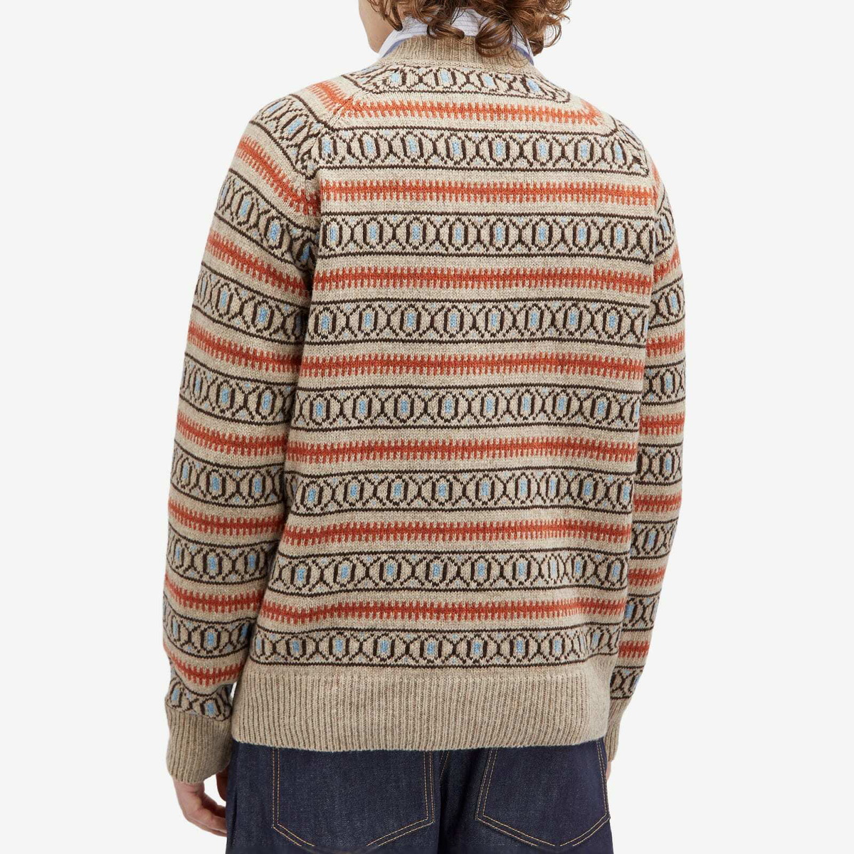 Universal Works Men's Loose Pocket Knit Jumper in Oatmeal Universal Works