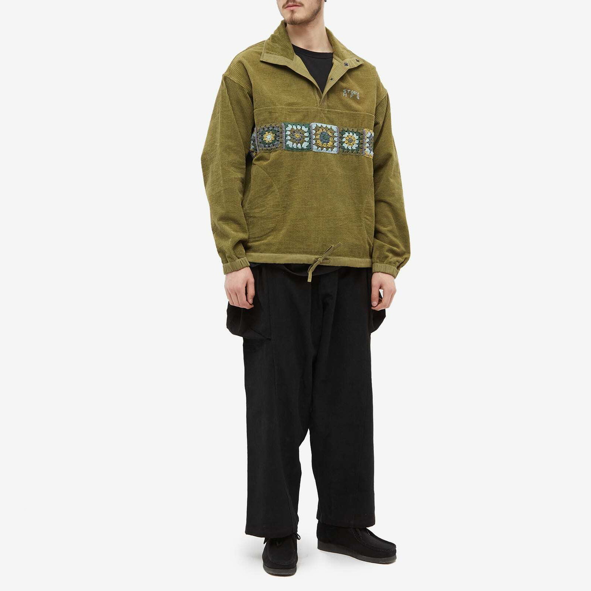 Story mfg. Men's Salt Cargo Pants in Black Slub Story Mfg.