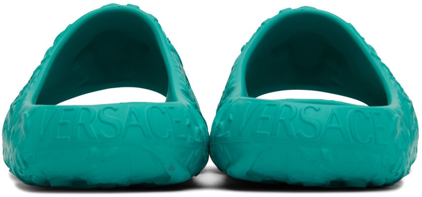 Versace Green Medusa Dimension Slides Versace