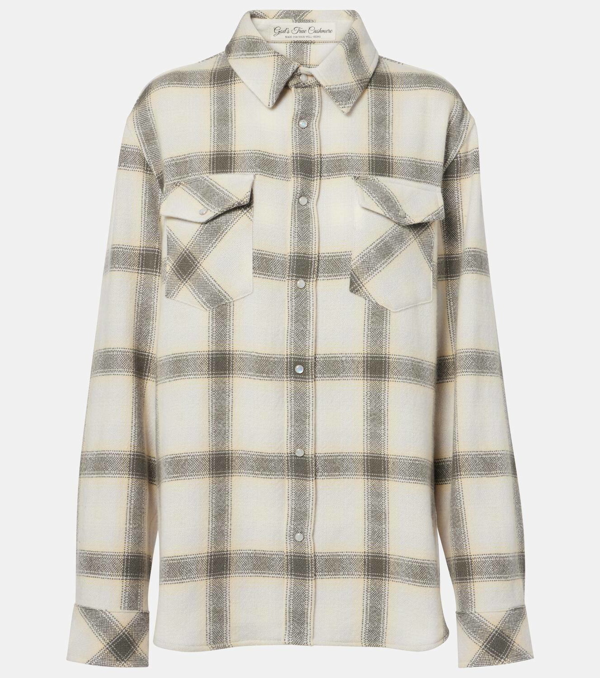 God's True Cashmere Moon plaid cashmere shirt God's True Cashmere
