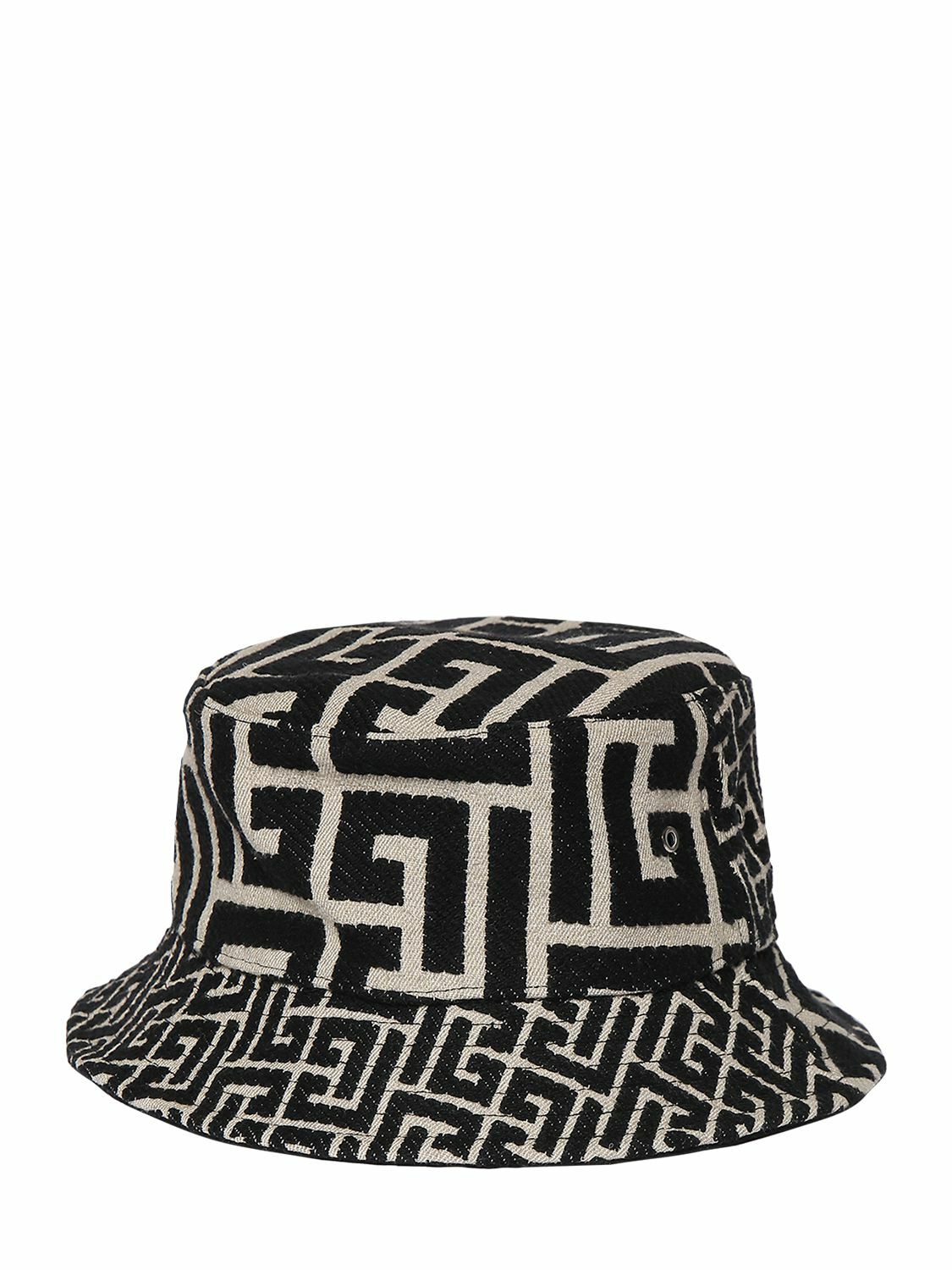 BALMAIN - Monogram Jacquard Bucket Hat Balmain
