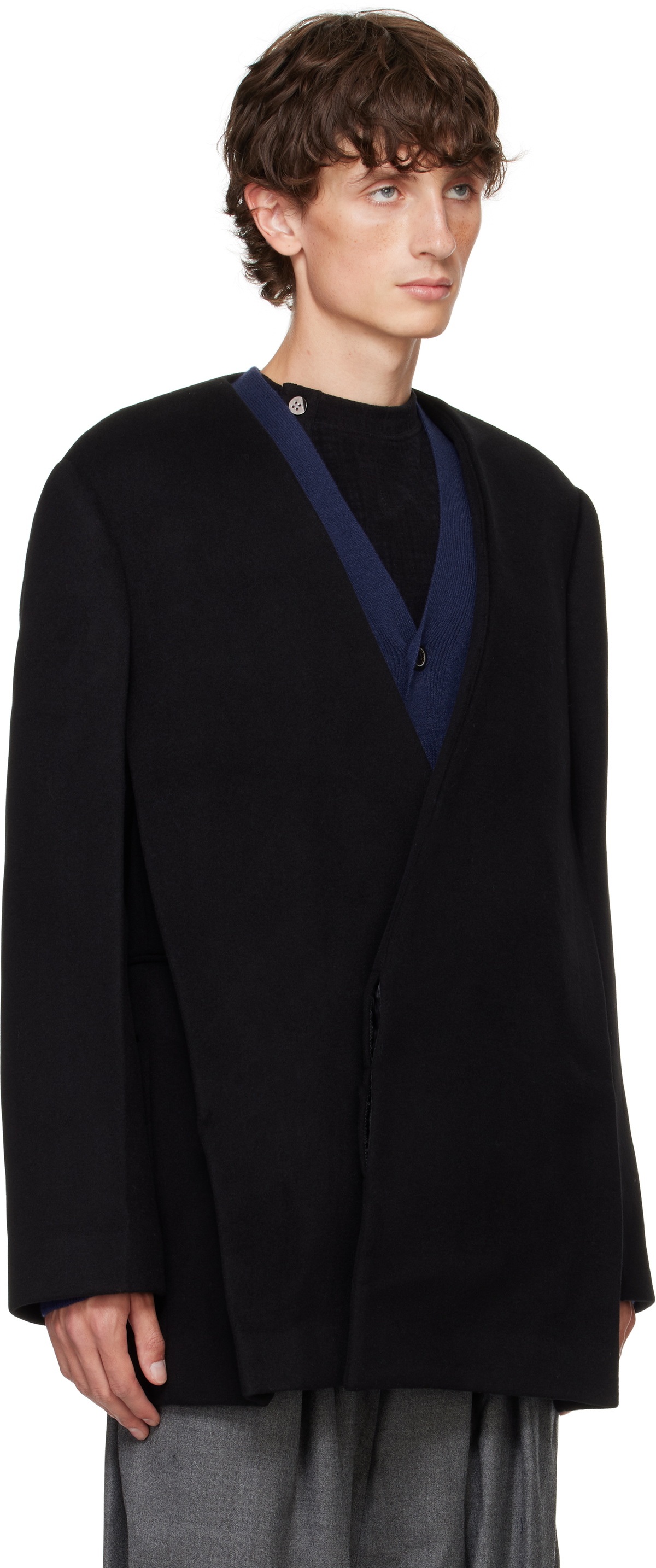 ADER error Black Wool Coat ADER error