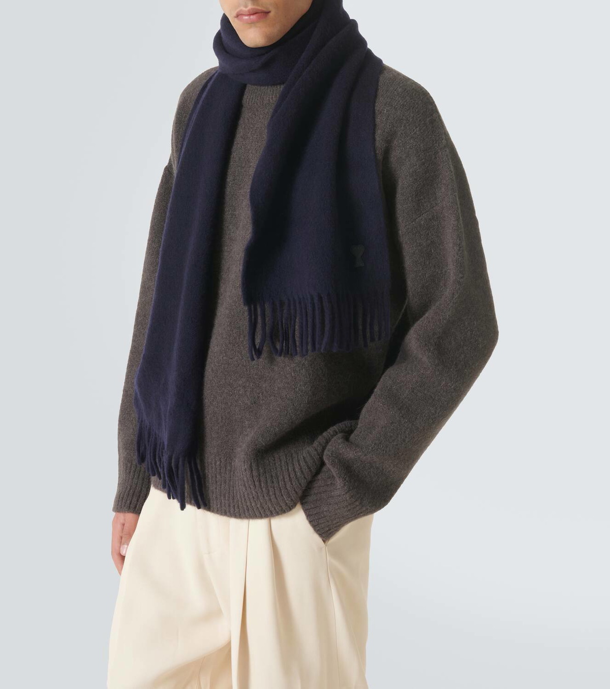 Ami Paris Ami de Cœur wool scarf AMI