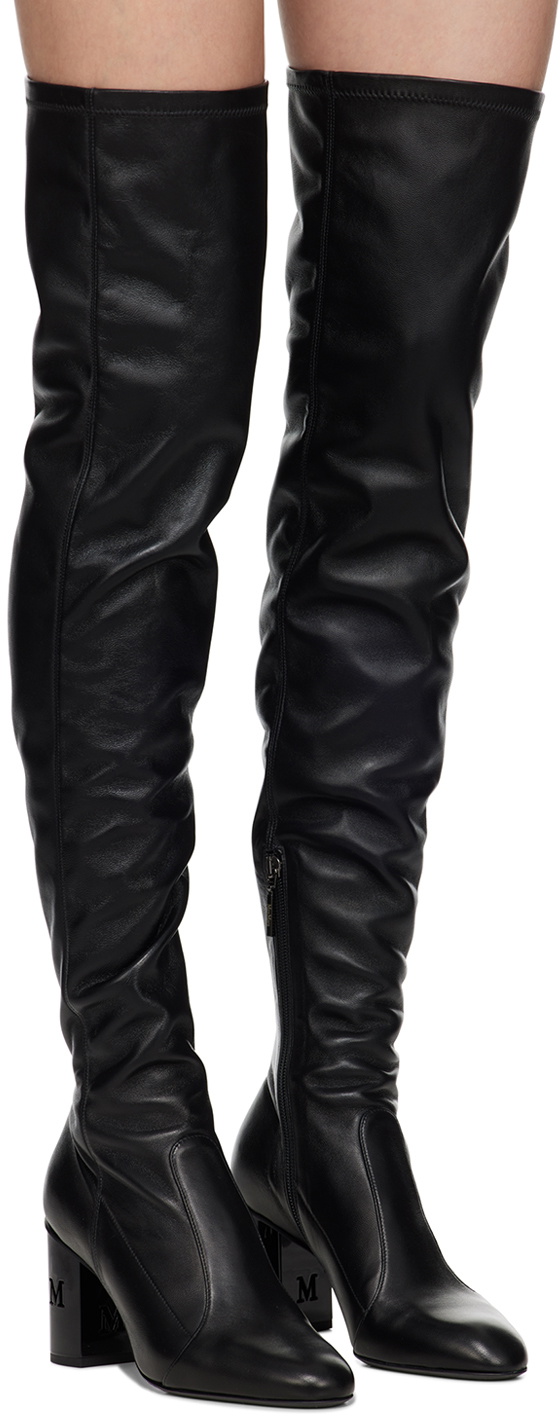 Max Mara Black Damier Boots Max Mara